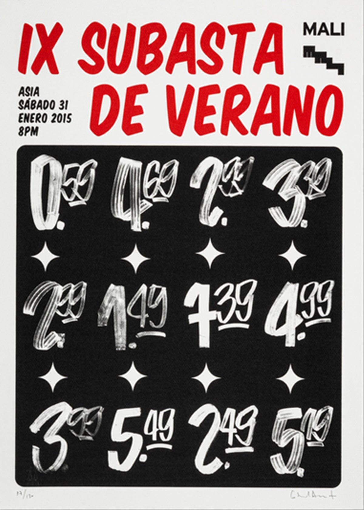 Serigrafía Subasta Gabriel Acevedo – Tienda Mali